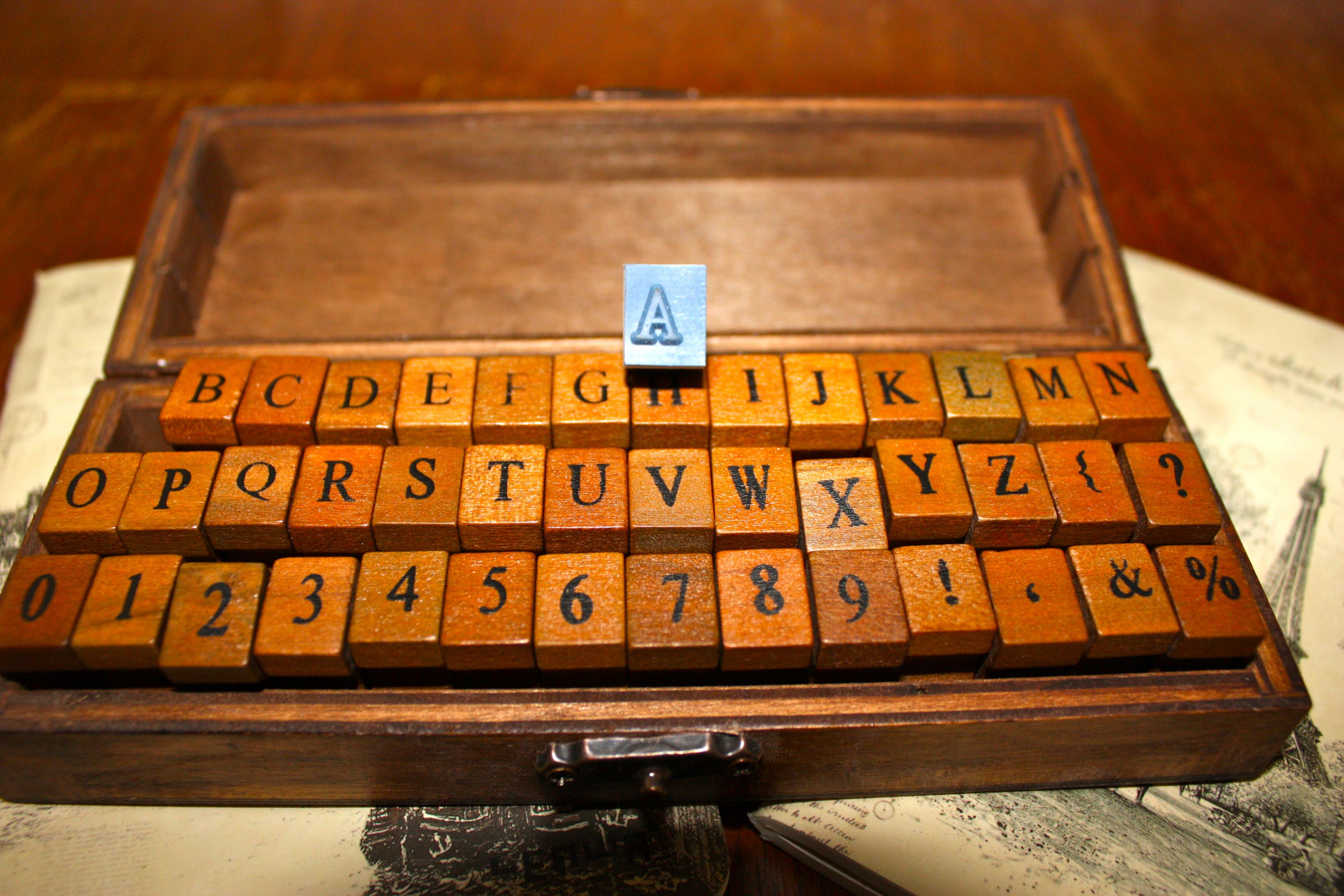 Wooden Rubber Stamps Alphabet And Numbers on Luulla